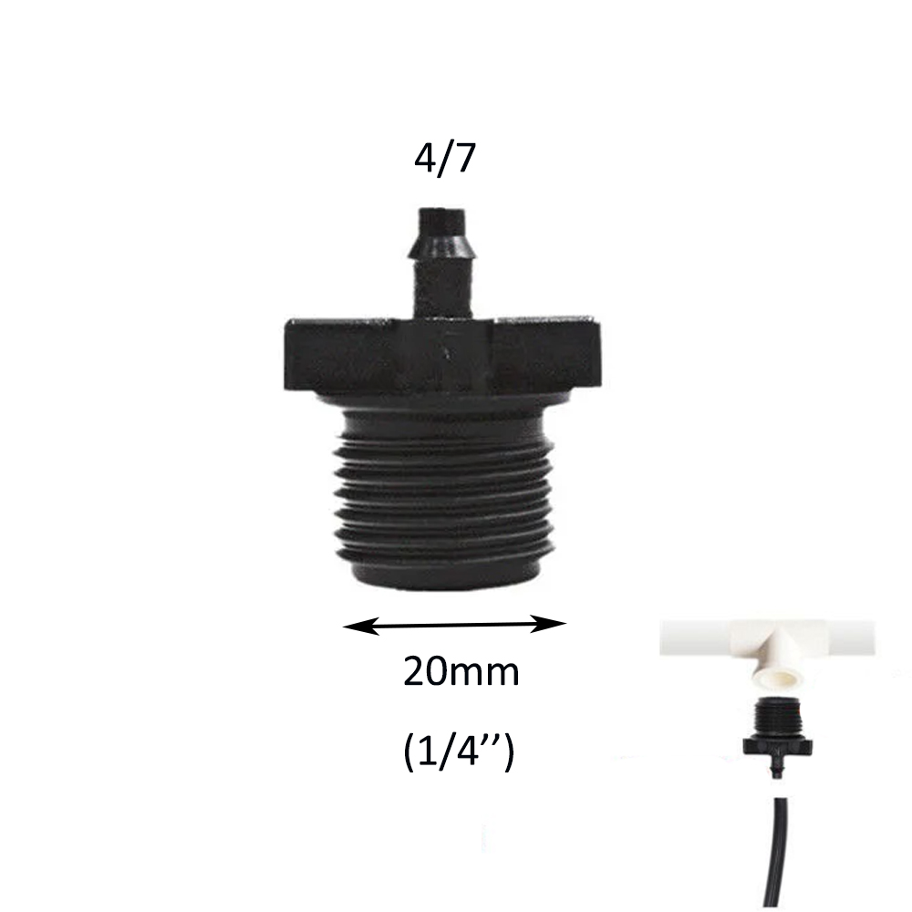 1/4‘’ Drip Fittings Kit 4/7MM Garden Hose Connector Micro Drip ...