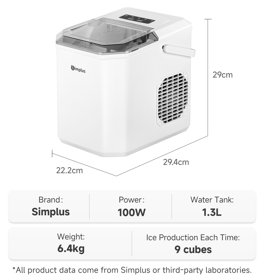 Simplus Ice Maker | 12kg Homemade Ice Cubes | 24h Reservation | Auto ...