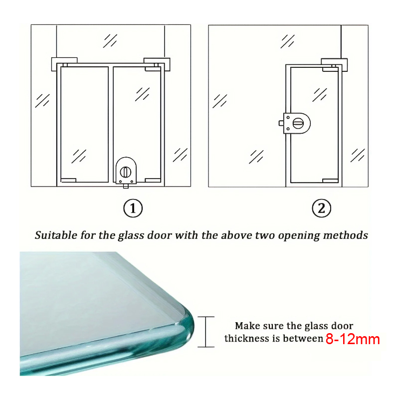 304 Stainless Steel Glass Lock Ground Bolt Ground Lock Anti-Theft ...