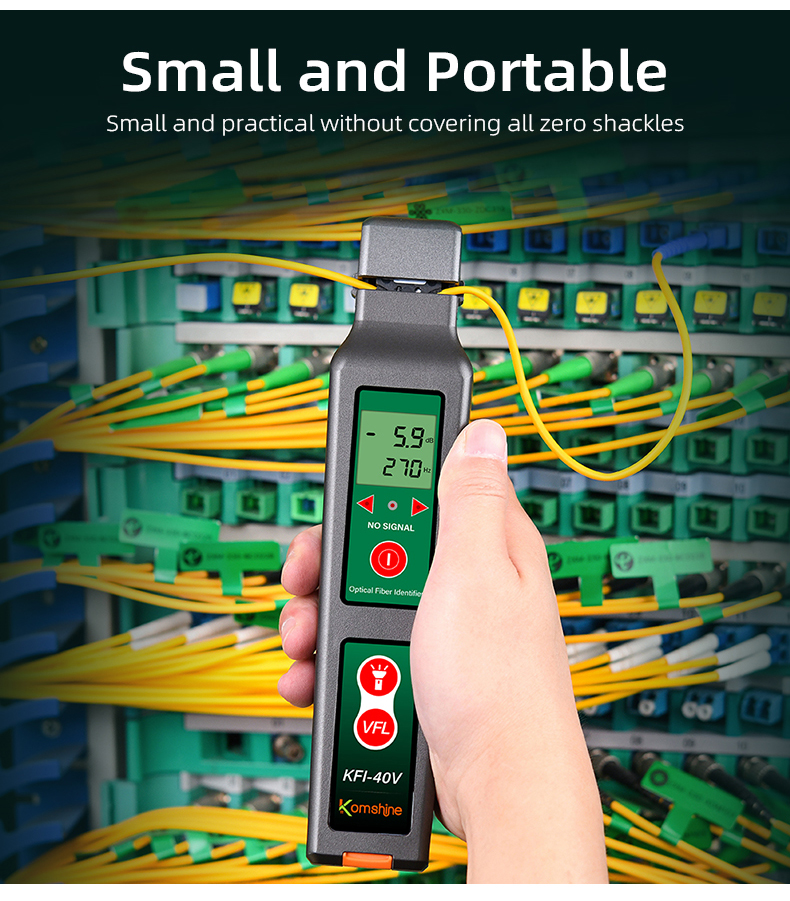 KFI-40V FTTH Live Fiber Identifier with VFL Function Fiber Detector ...