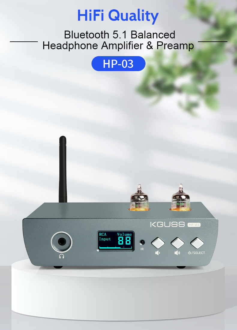Kguss HP-03 Tube Gallbladder Preamp Headset Amplifier QCC5125 Bluetooth ...