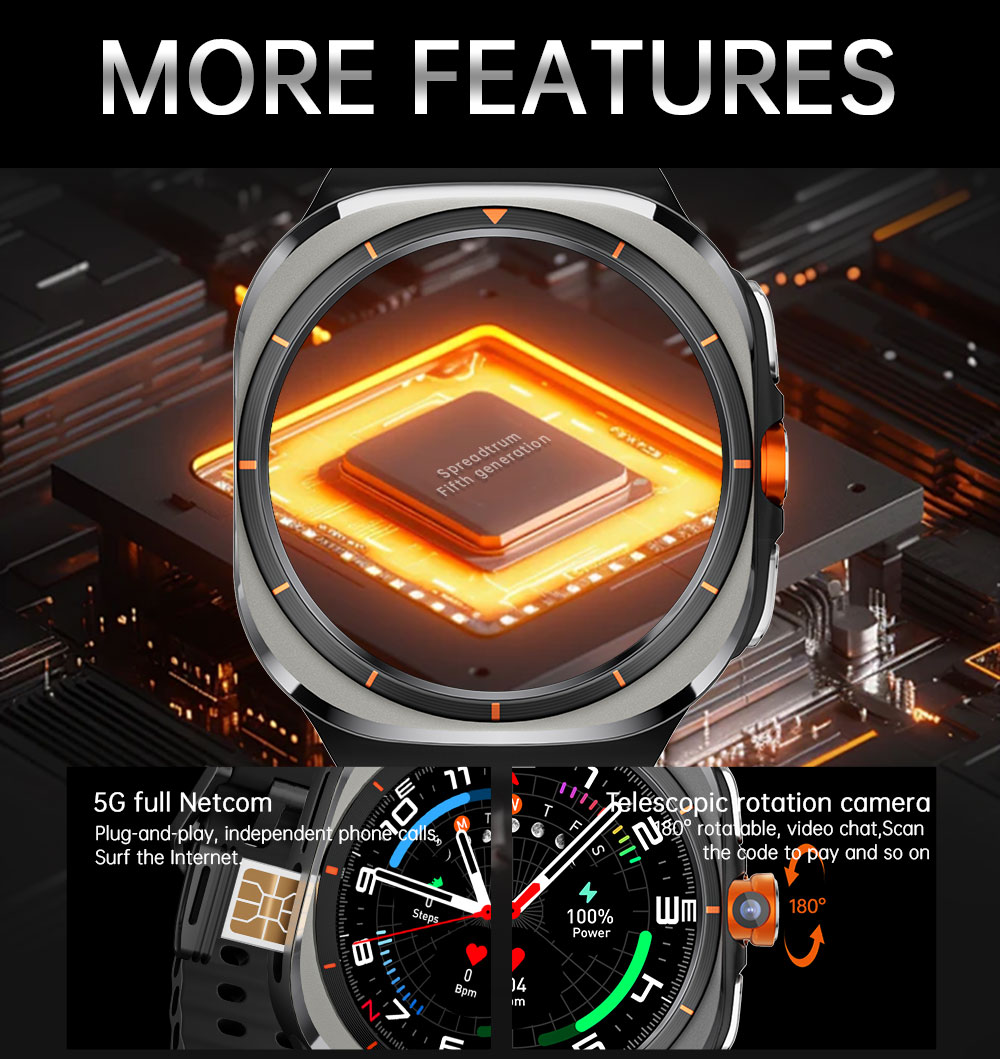 Top Smart Watch Ultra 4G Android Smartwatch 4G/5G Sim Card GPS WIFI ...