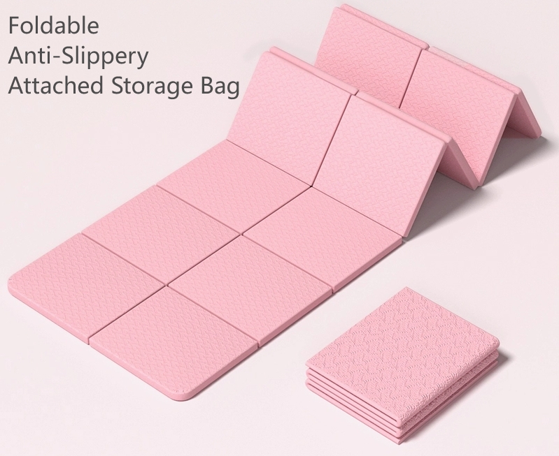 FUYOGI Foldable Yoga Mat Anti-slip Lightweight Travel Folding 6MM/8MM ...
