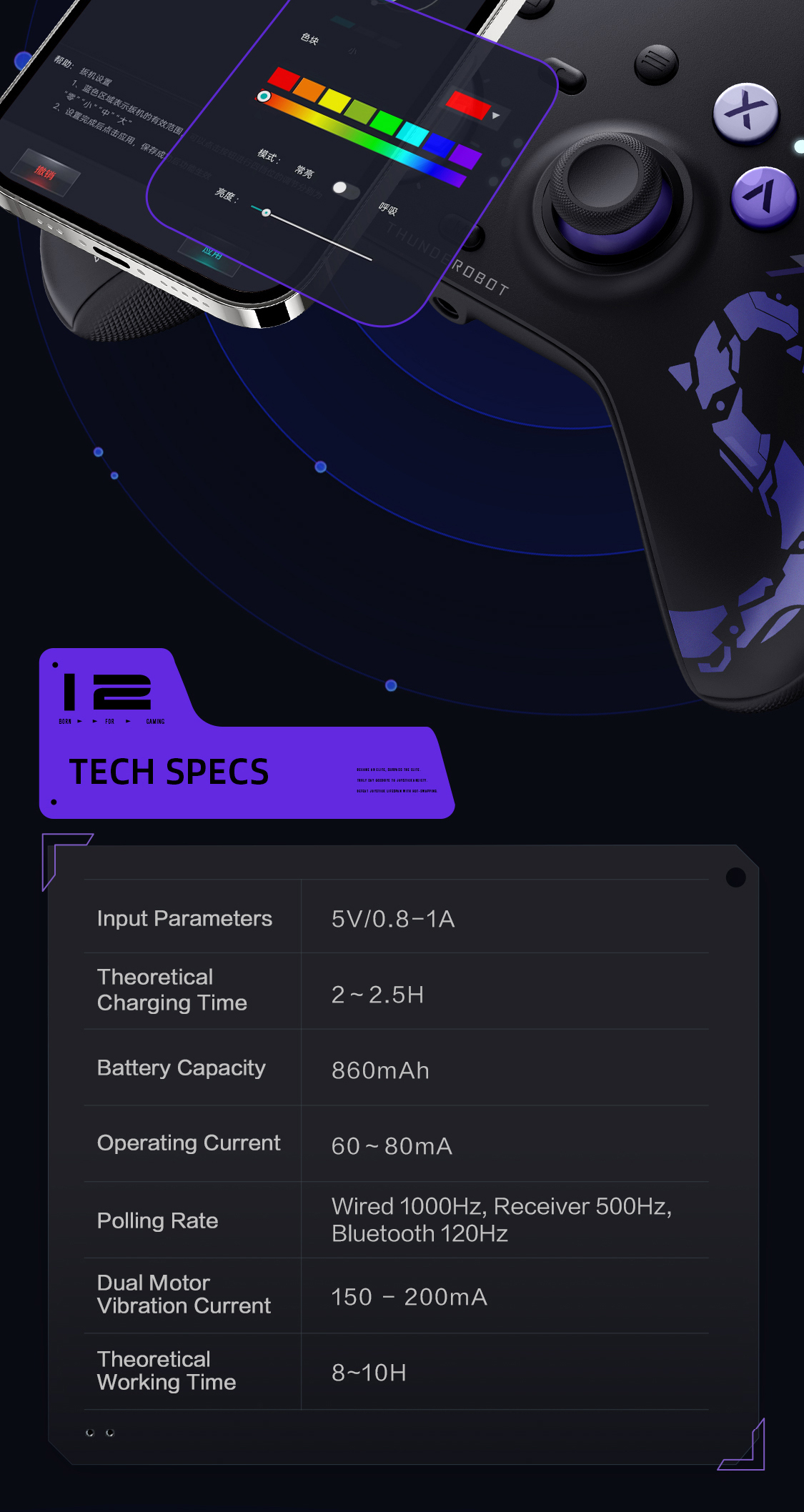 Thunderobot G80 Wireless Native Vibration Mini Optical Switch Game ...