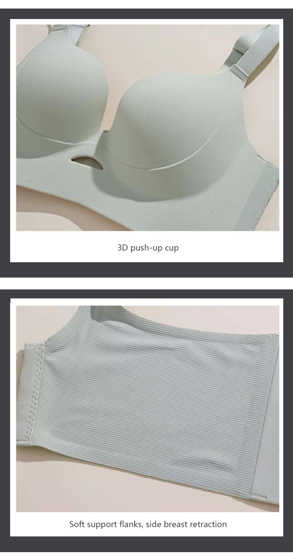 FallSweet Women's Anti-sagging Minimizer Bras Wireless Adjustable ...