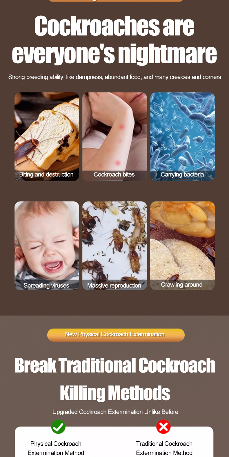 【🇸🇬𝗦𝗚 𝗦𝗧𝗢𝗖𝗞】Powerful Cockroach Trap Lizard Traps lizard killer Sticker ...