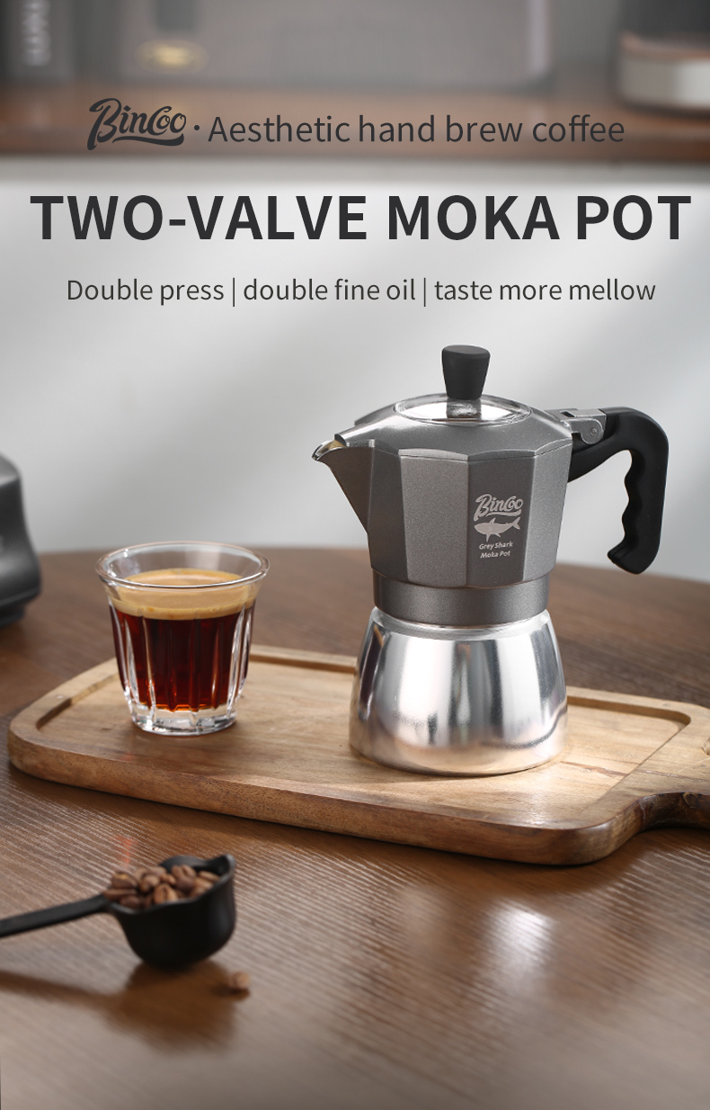 BINCOO Double-valve Moka Pot with Electric Stove Coffee Pot Household ...