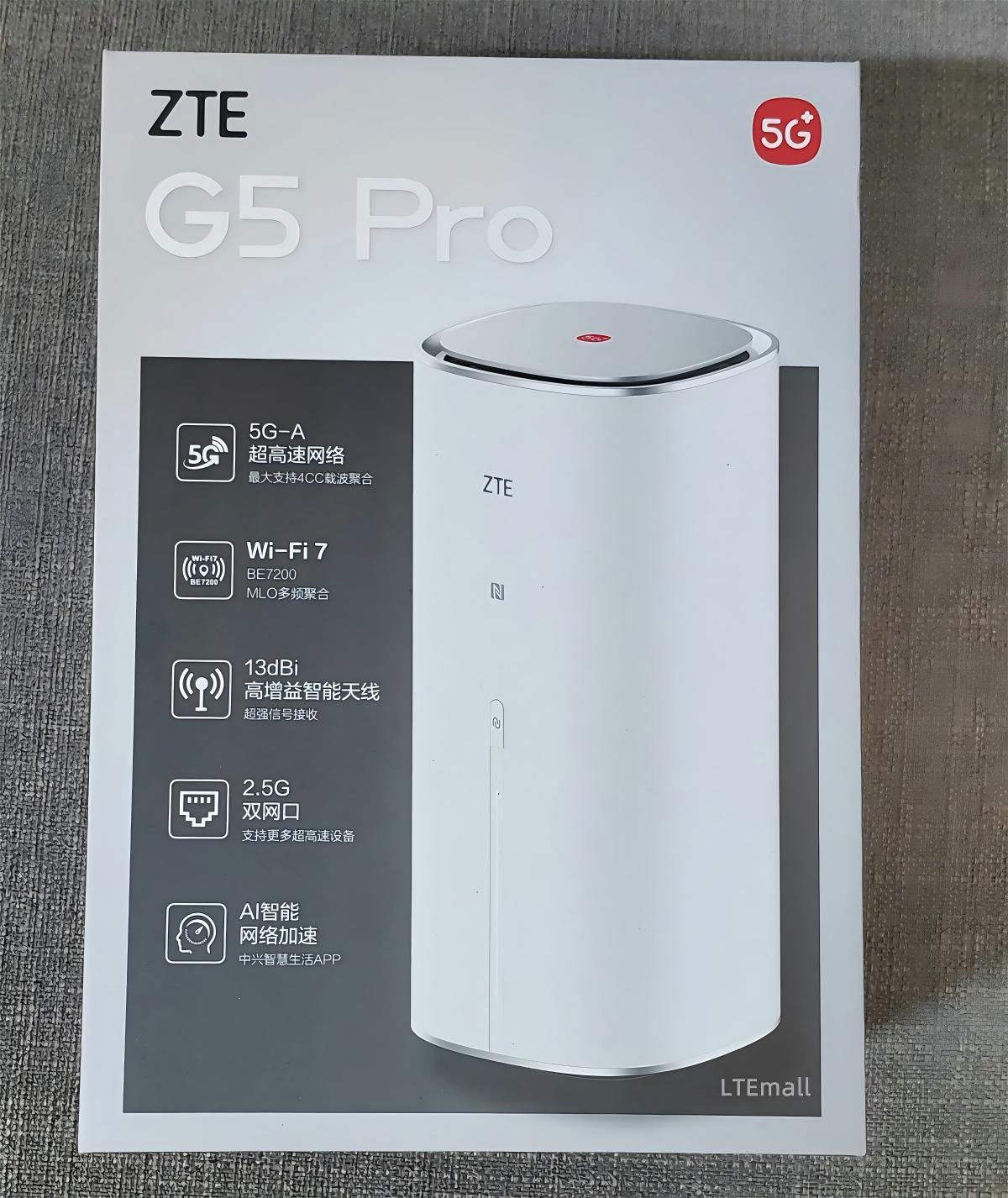 ZTE G5 Pro MC8512 5G CPE Router AI 5G FWA WiFi 7 BE7200 | Shopee Singapore