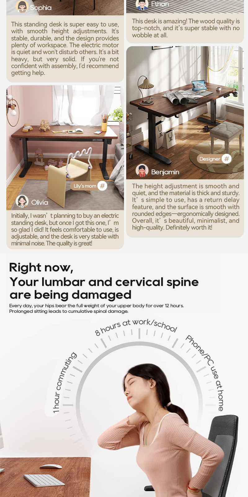 YISONG Smart Desk Ergonomic Standing Desk Electric Height Adjustable PC ...