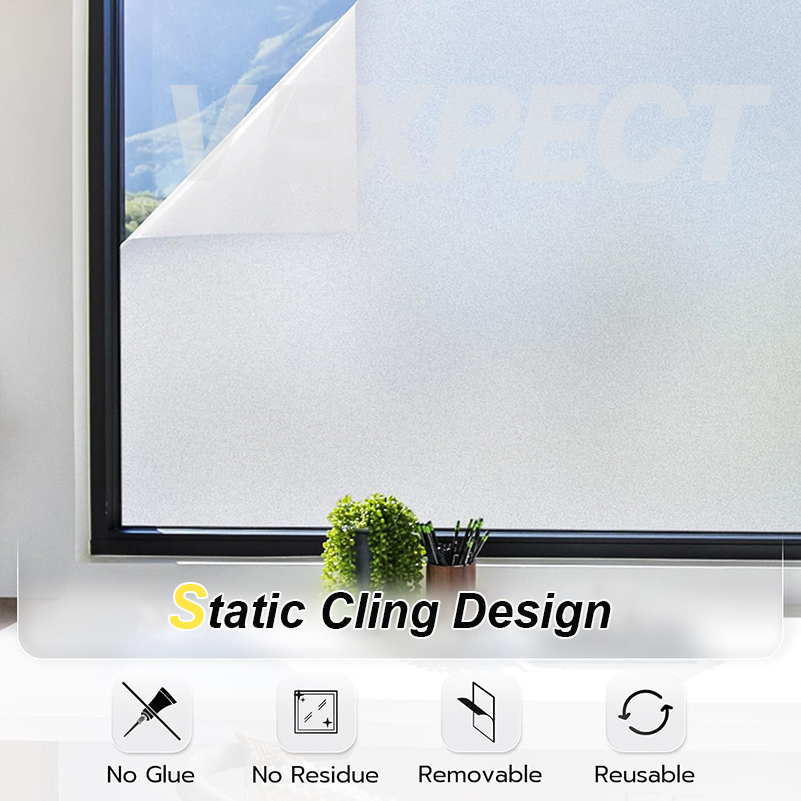 Frosted Window Sticker Film, Privacy Removable Glass Sticker Covering ...