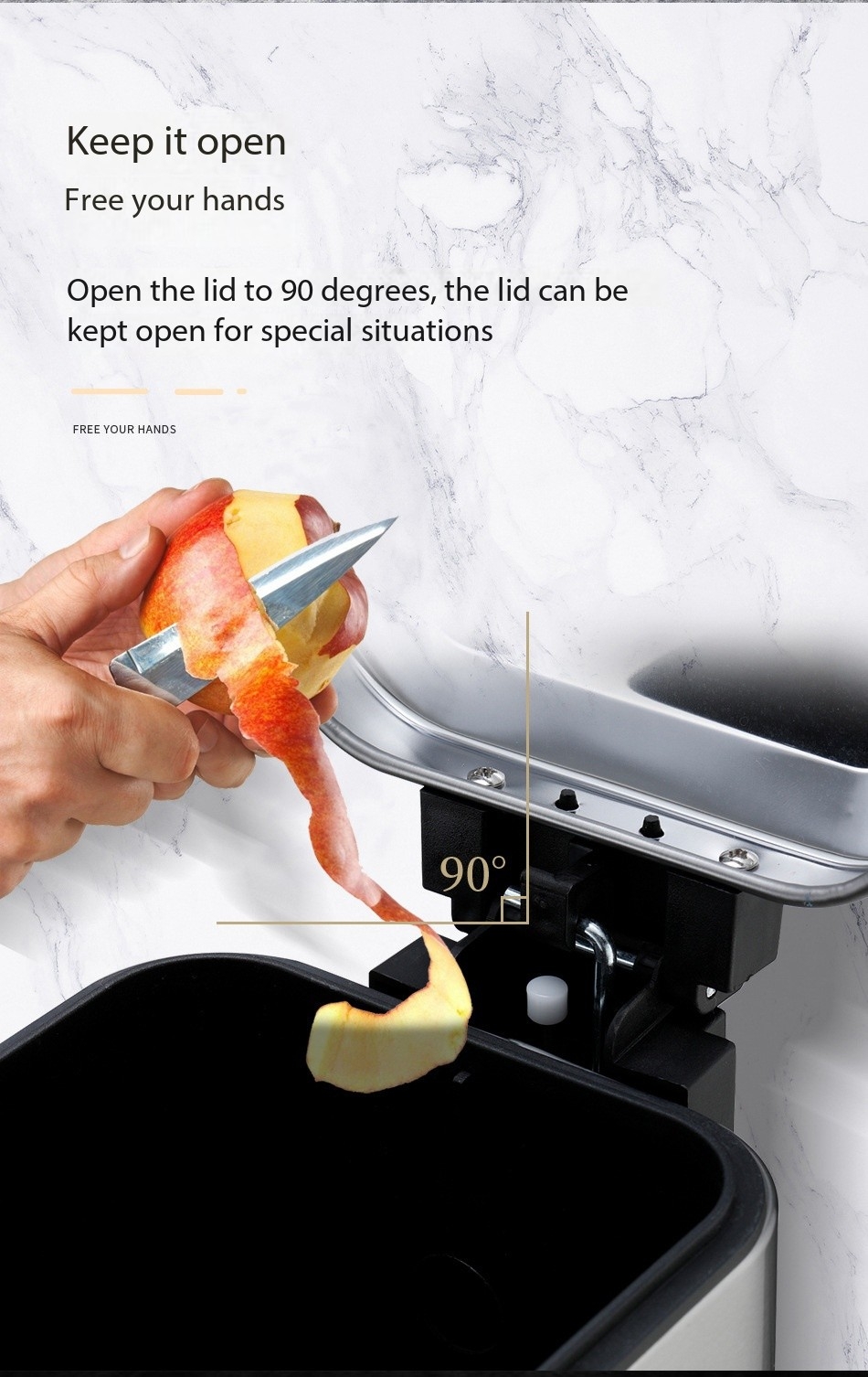 【SG】Stainless Steel Pedal Step Dustbin Auto Soft Close Lid Dust Bin 10L ...