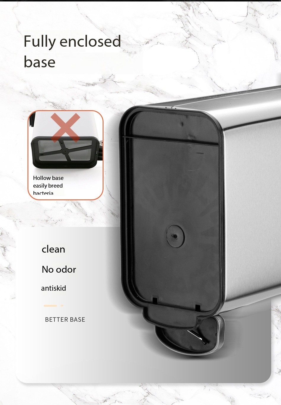 【SG】Stainless Steel Pedal Step Dustbin Auto Soft Close Lid Dust Bin 10L ...