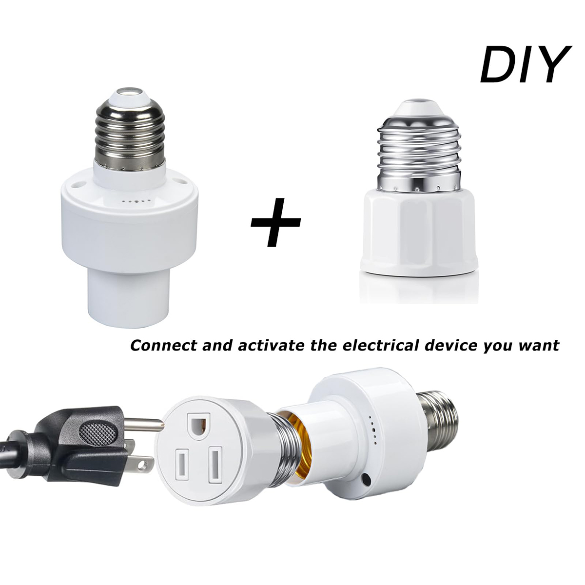 E27 Infrared Sensor Lamp Holder Wireless Motion No Detector Wiring ...