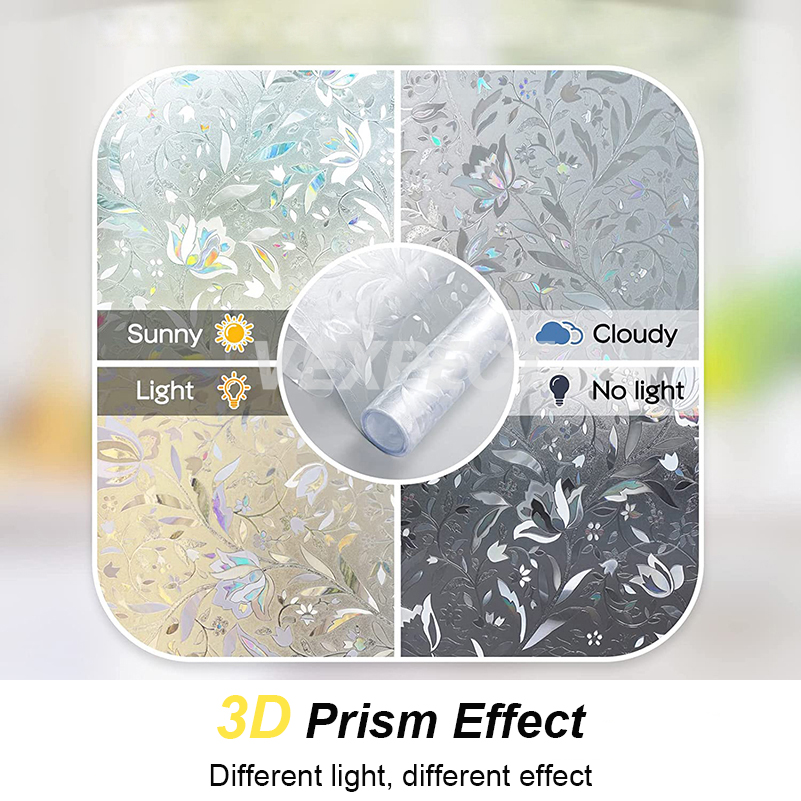 3d Window Sticker Film, Frosted Glass Sticker for Window Privacy, No ...