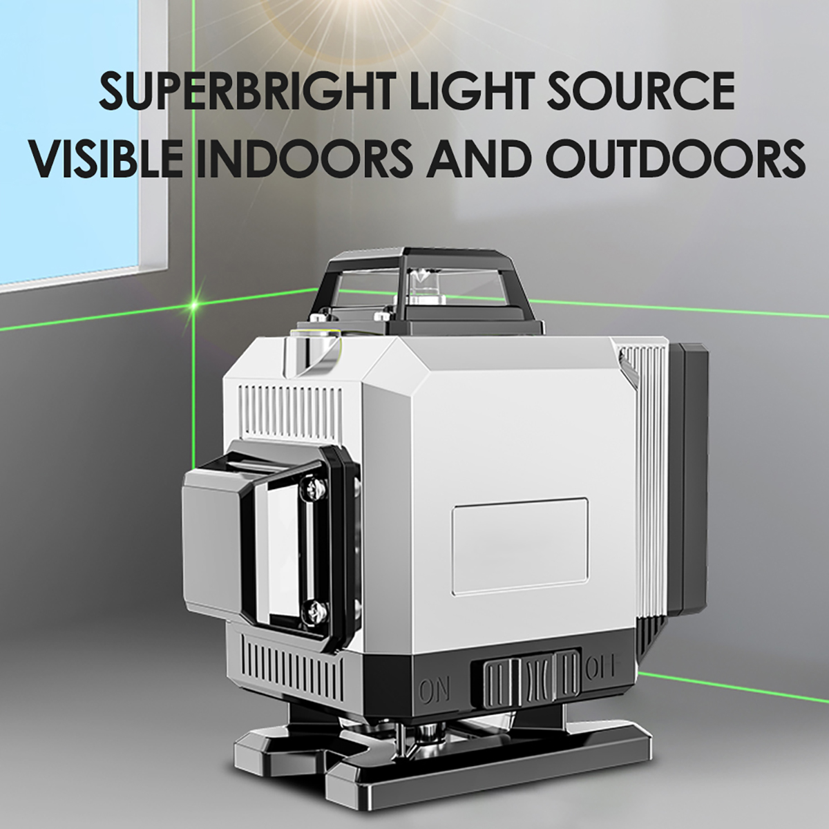 Laser Level 360 Self Leveling 16 Lines 4×360° Green Cross Line Laser ...