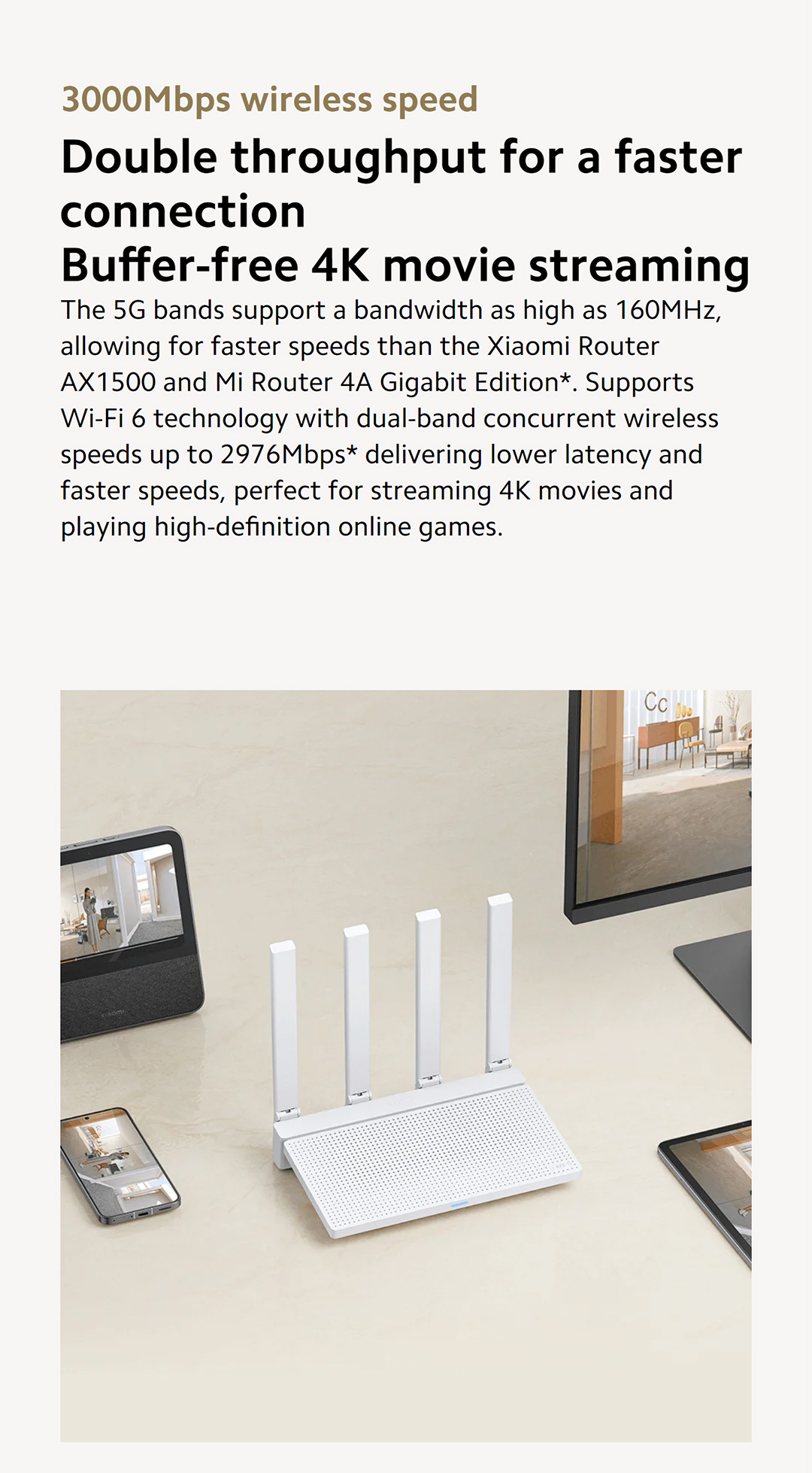 Xiaomi Router AX3000T UK | Shopee Singapore