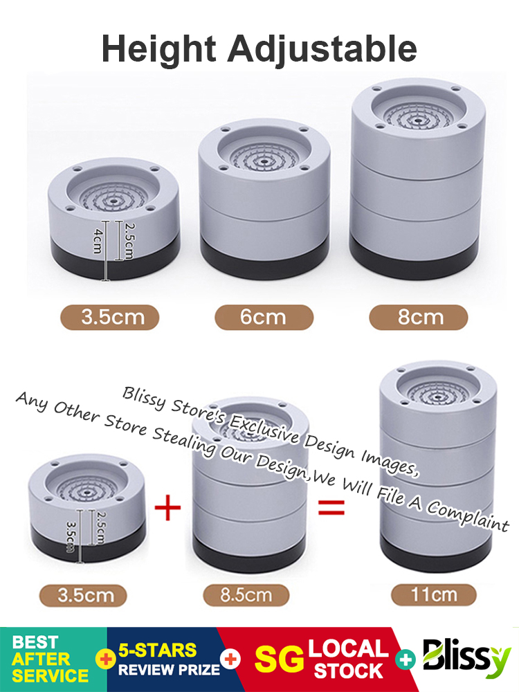 DUOZAN Washing Machine Base Fridge Stand Washing Machine Leg Support ...