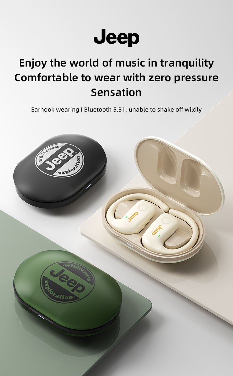Jeep EC022 Open Ear Earphone Bluetooth 5.3 Wireless Earbuds IPX5 ...