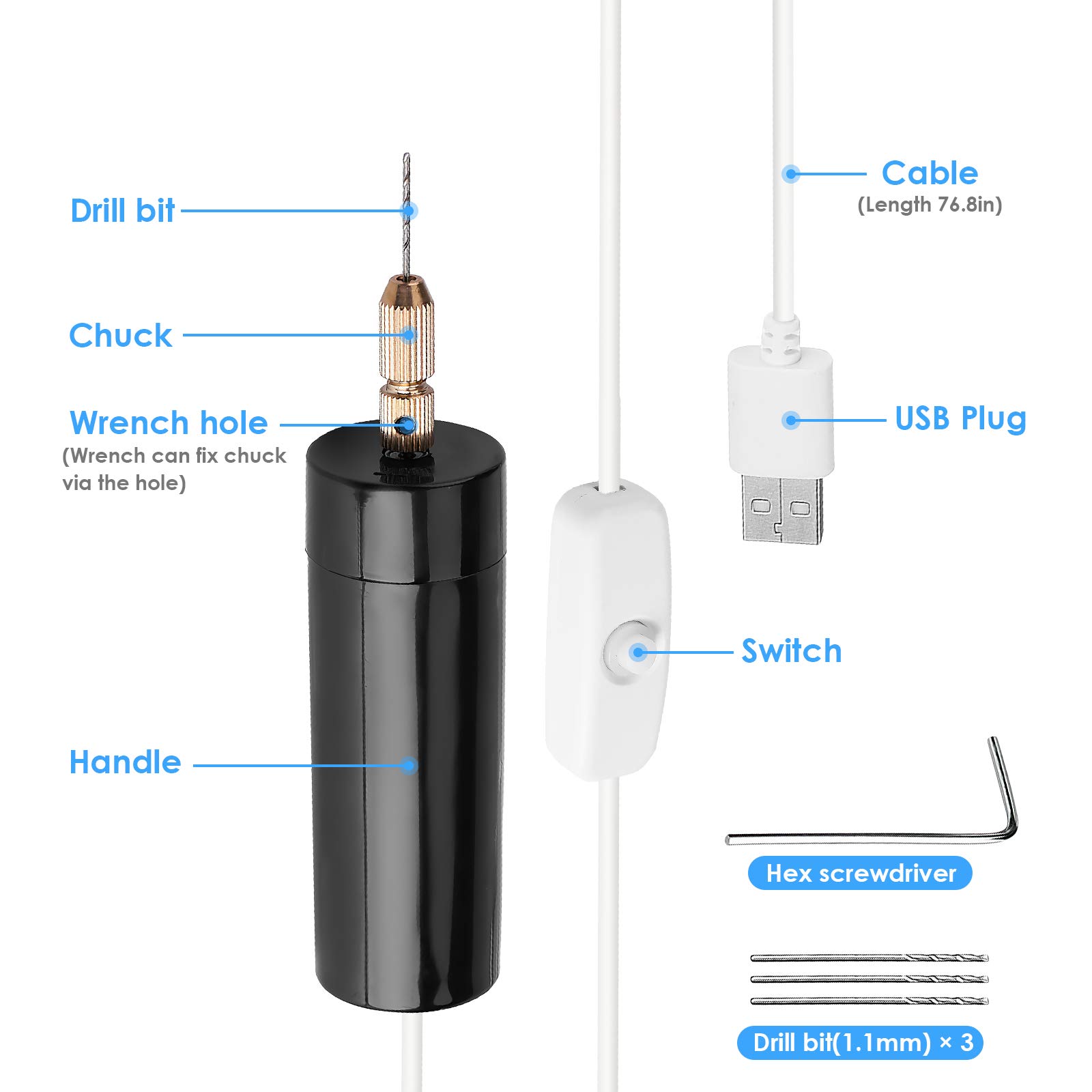Hot-selling- Small Electric Hand Drill Set, Portable Mini Hand Drill ...