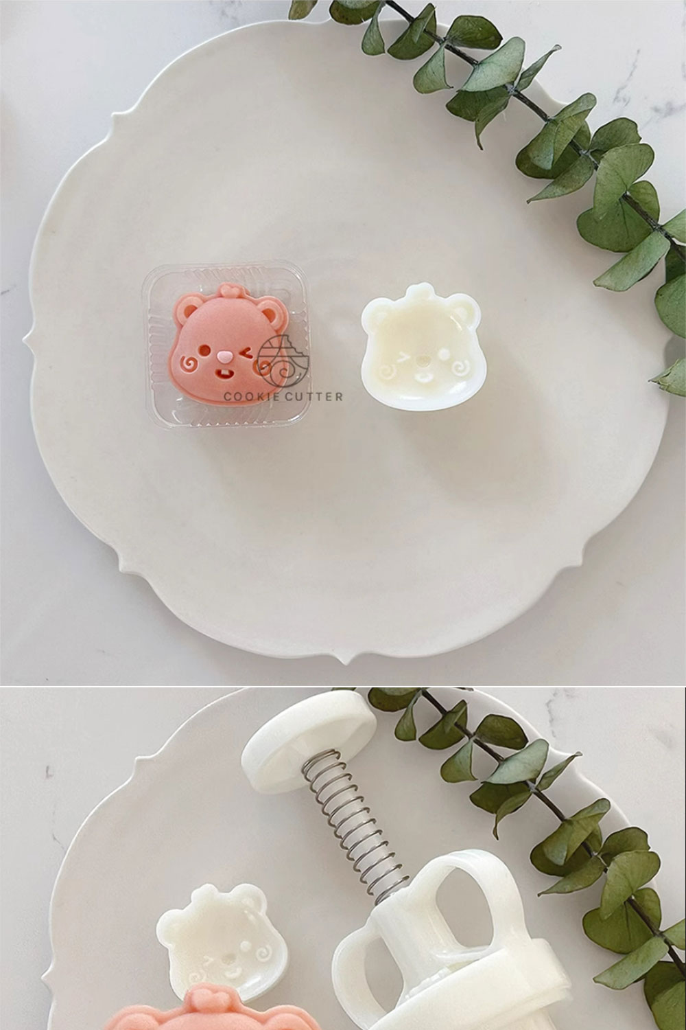 20g Cute Beaver Animal Moon Cake Hand Pressed Mold Mung Novel Bean Cake ...