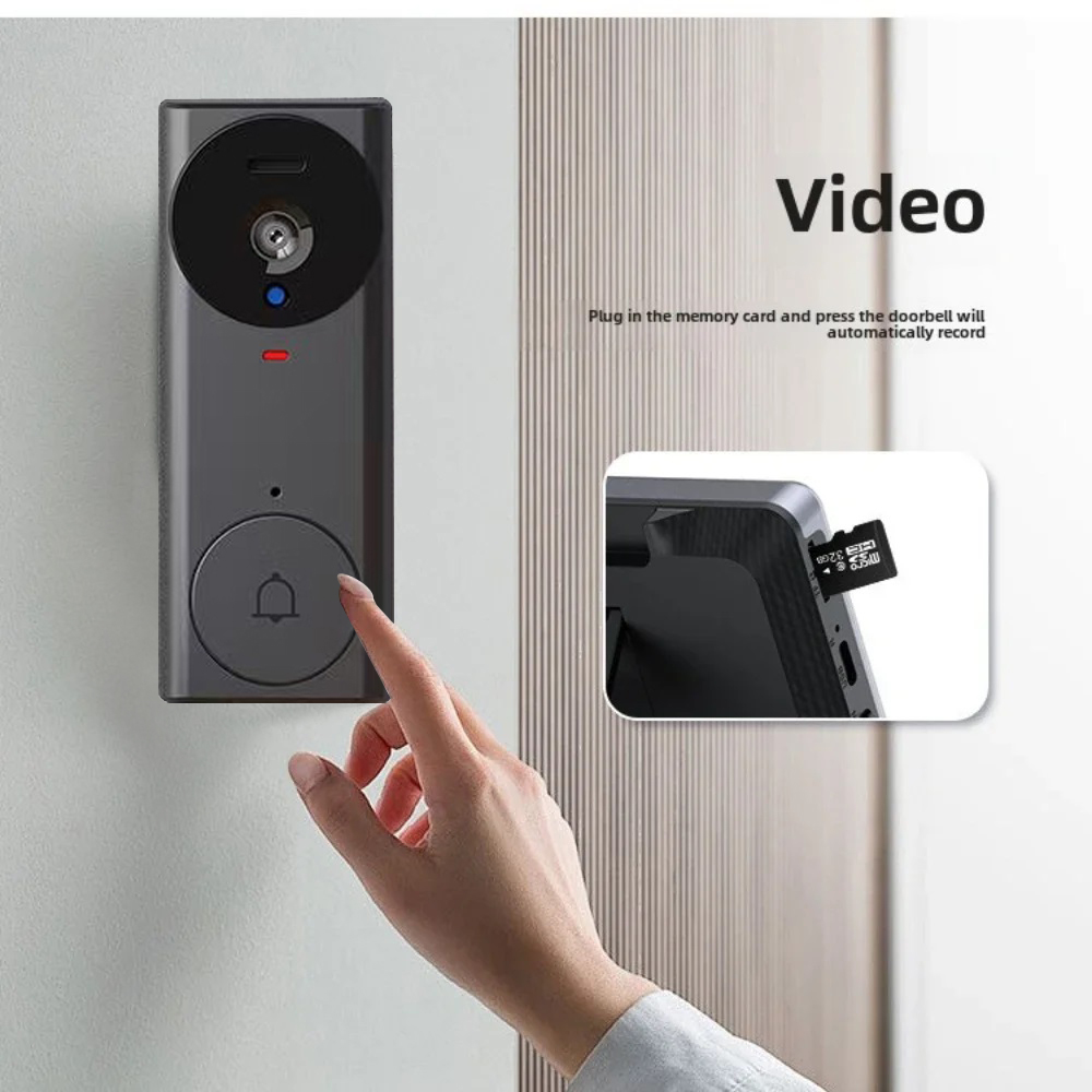 Wireless Video Doorbell 4.3-inch IPS Screen 130 Angel Doorbell Camera ...