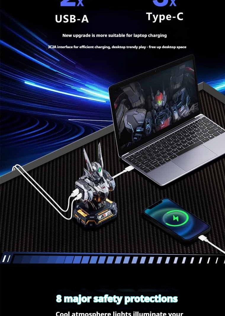 Moshow MCT-AP02 Wuchenghou Titanium Silver Version Bust Gallium Nitride/65W Charging Center ...