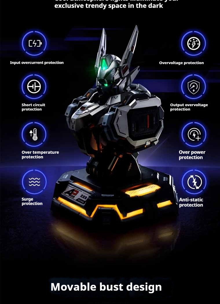 Moshow MCT-AP02 Wuchenghou Titanium Silver Version Bust Gallium Nitride/65W Charging Center ...