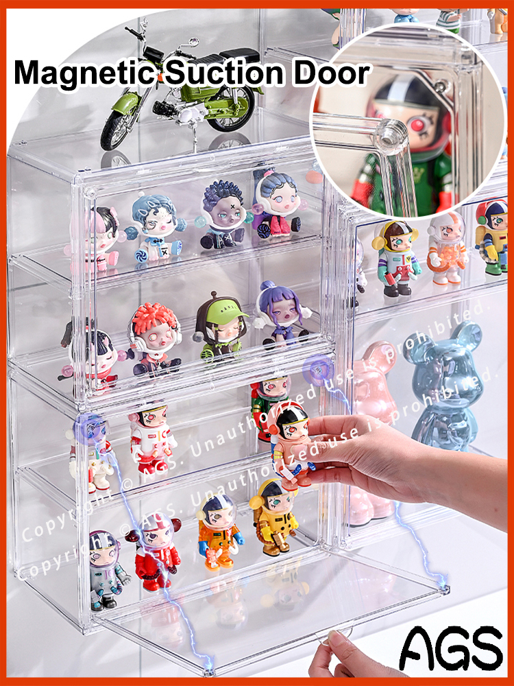 Wall Popmart Display Box Acrylic Popmart Storage Labubu Display Case ...