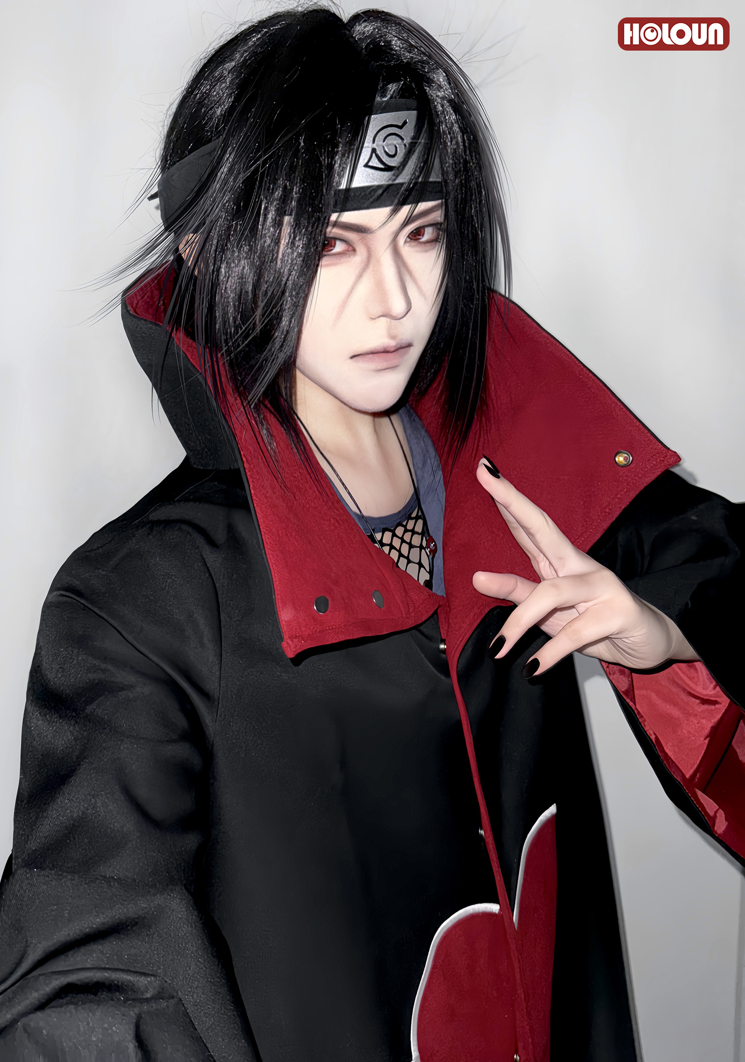 HOLOUN NARUTO Uchiha Itachi Cosplay Costume Nagato Akatsuki Coat ...