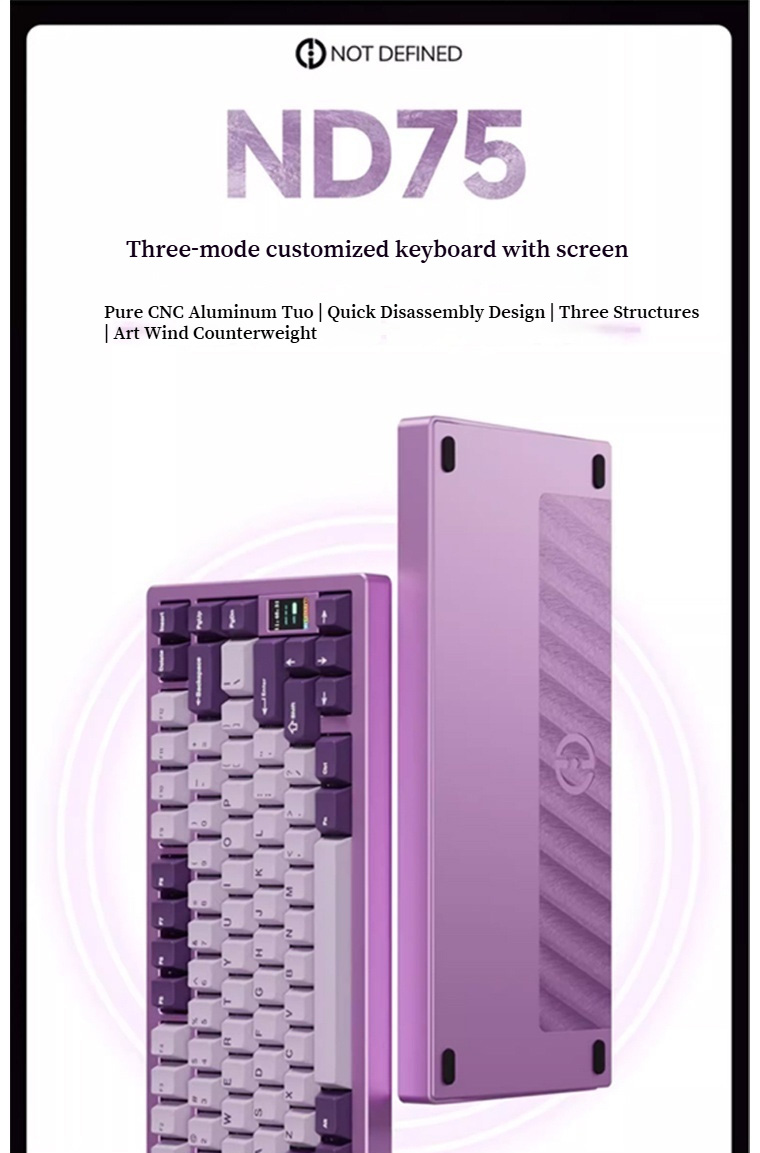 Not defined ND75 Aluminum Tutuo custom three mode wireless Bluetooth ...