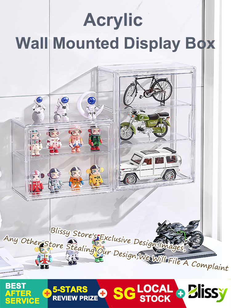 DUOZAN Acrylic Popmart Display Box Wall Mounted Transparent Storage Box ...