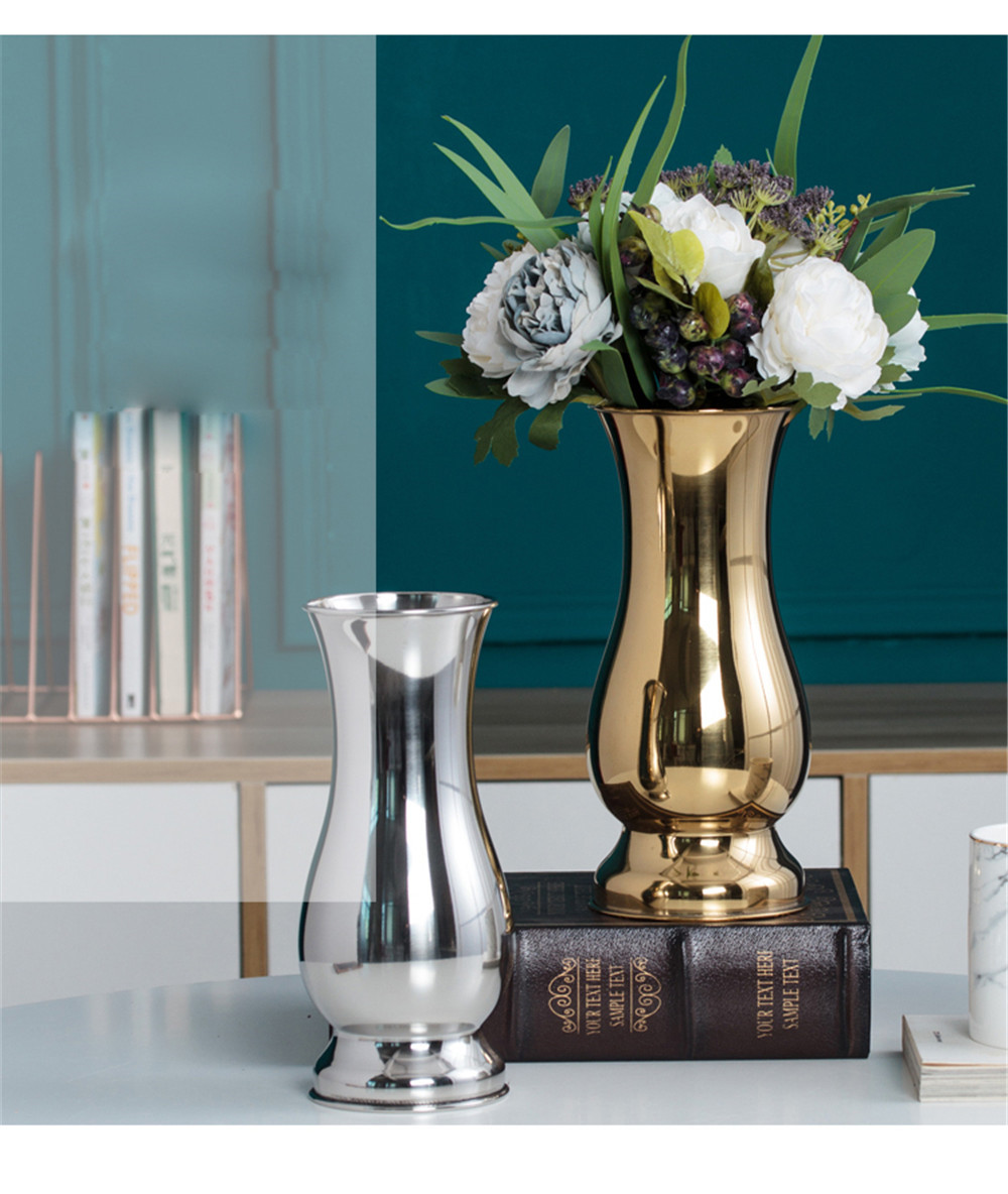 tabletop Vases Modern Minimalist Fashion Stainless Steel Vase metal ...