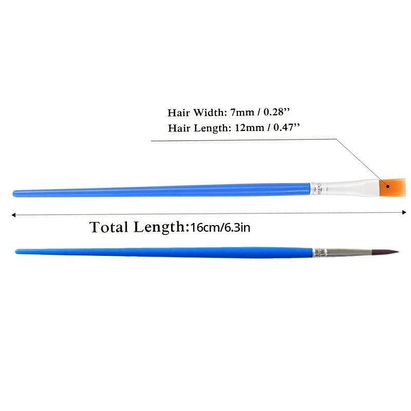 Professional Painting Brush Set 20 Pcs, Nylon Bristle Multi-Size Pens ...
