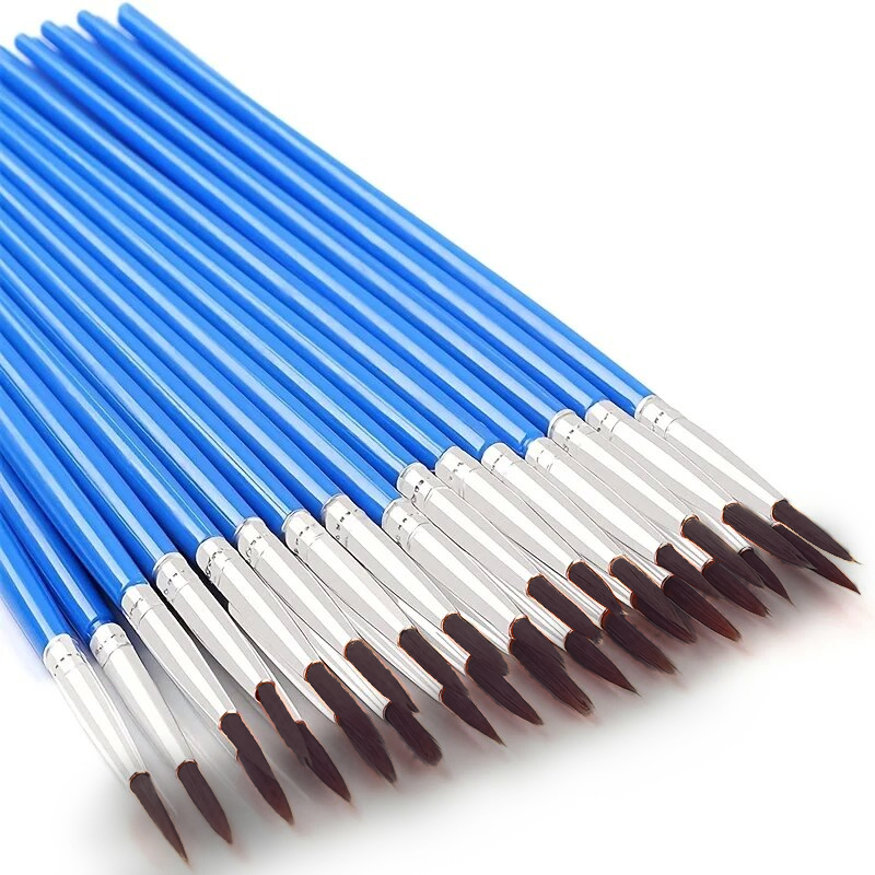 Professional Painting Brush Set (20pcs) - Multi-Size Nylon Bristle ...