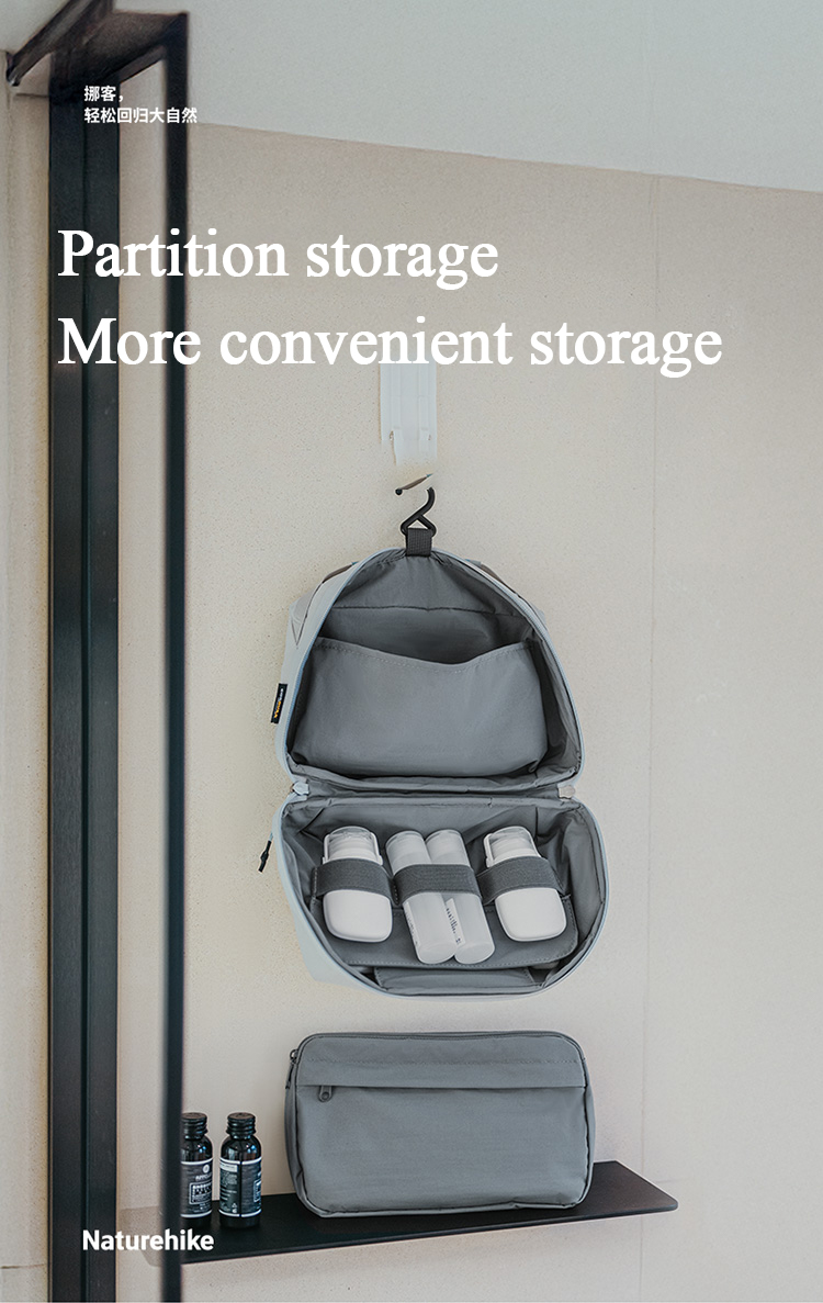 Naturehike Waterproof Toiletry Bag Travel Outdoor Hanging Folding ...