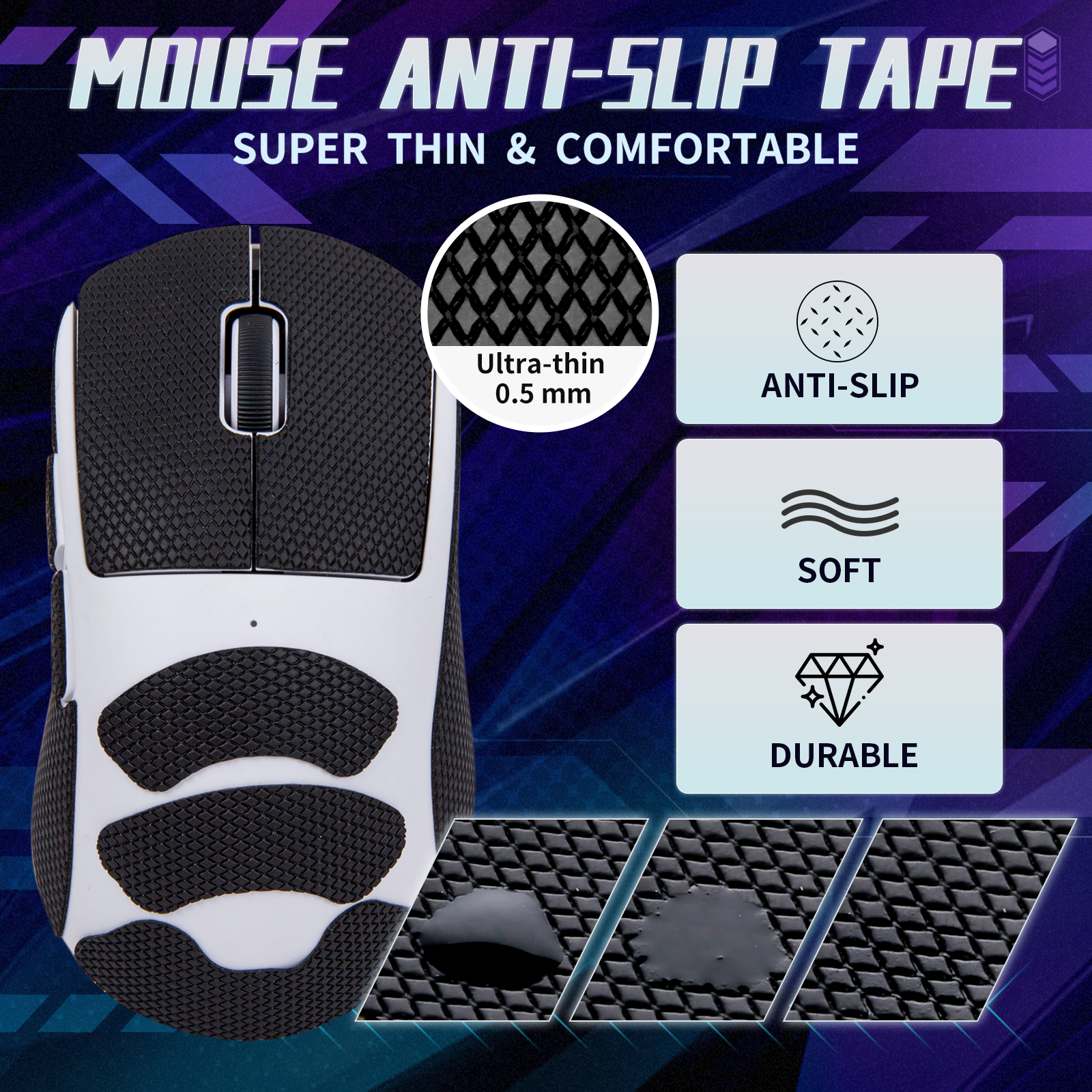 1 Pack TALONGAMES Mouse Grip Tape for Logitech G PRO X Superlight 2 DEX ...