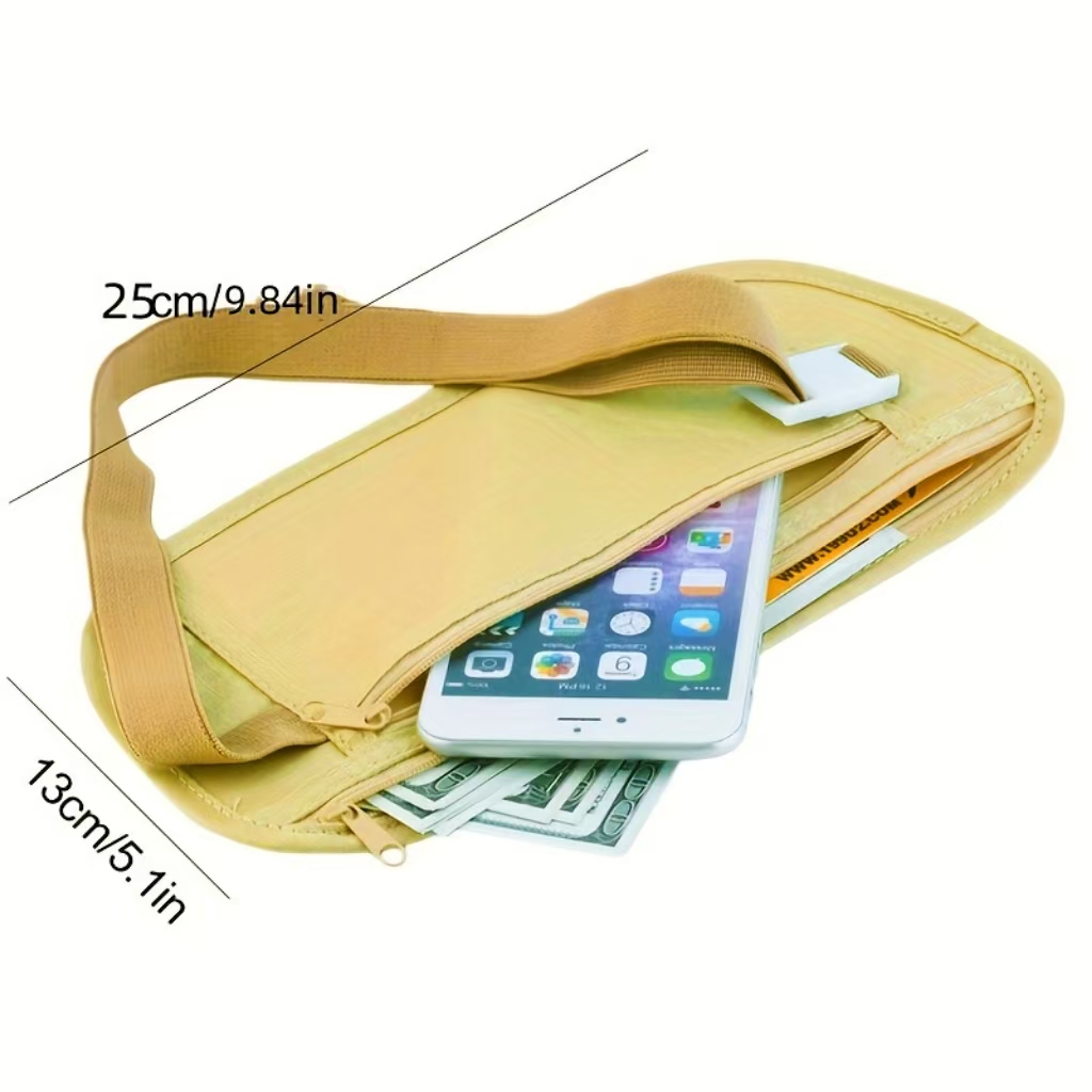 Invisible Travel Waist Bag Passport Wallet Belt Bag Invisible Safety ...