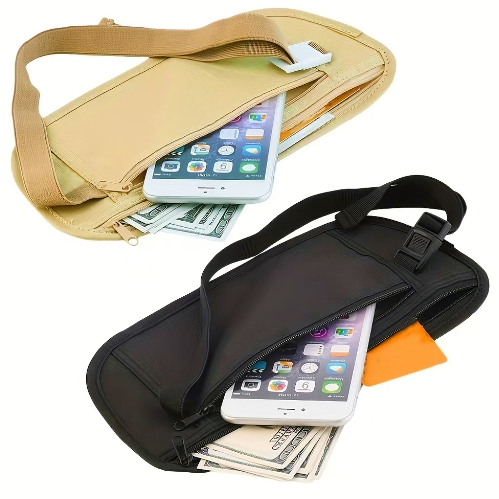 Stealth Travel Money Belt - Ultra Thin Hidden Passport Wallet, Anti ...