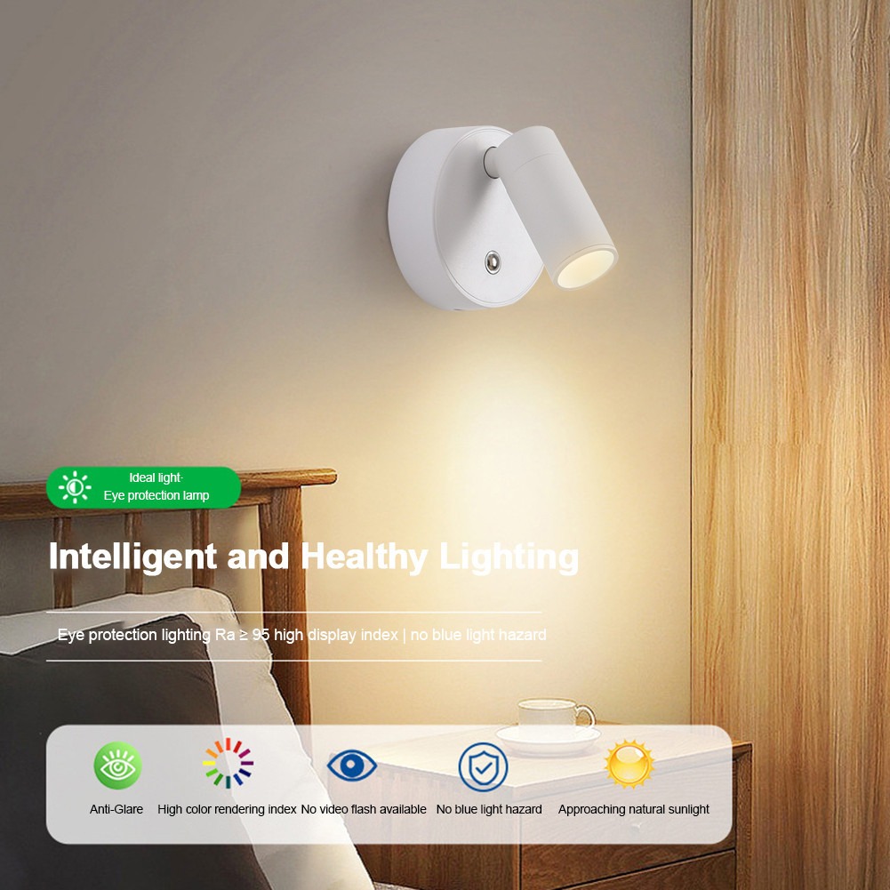 2000mAH Magnetic Base Led Wireless Wall Light USB Rechargeable Wall ...