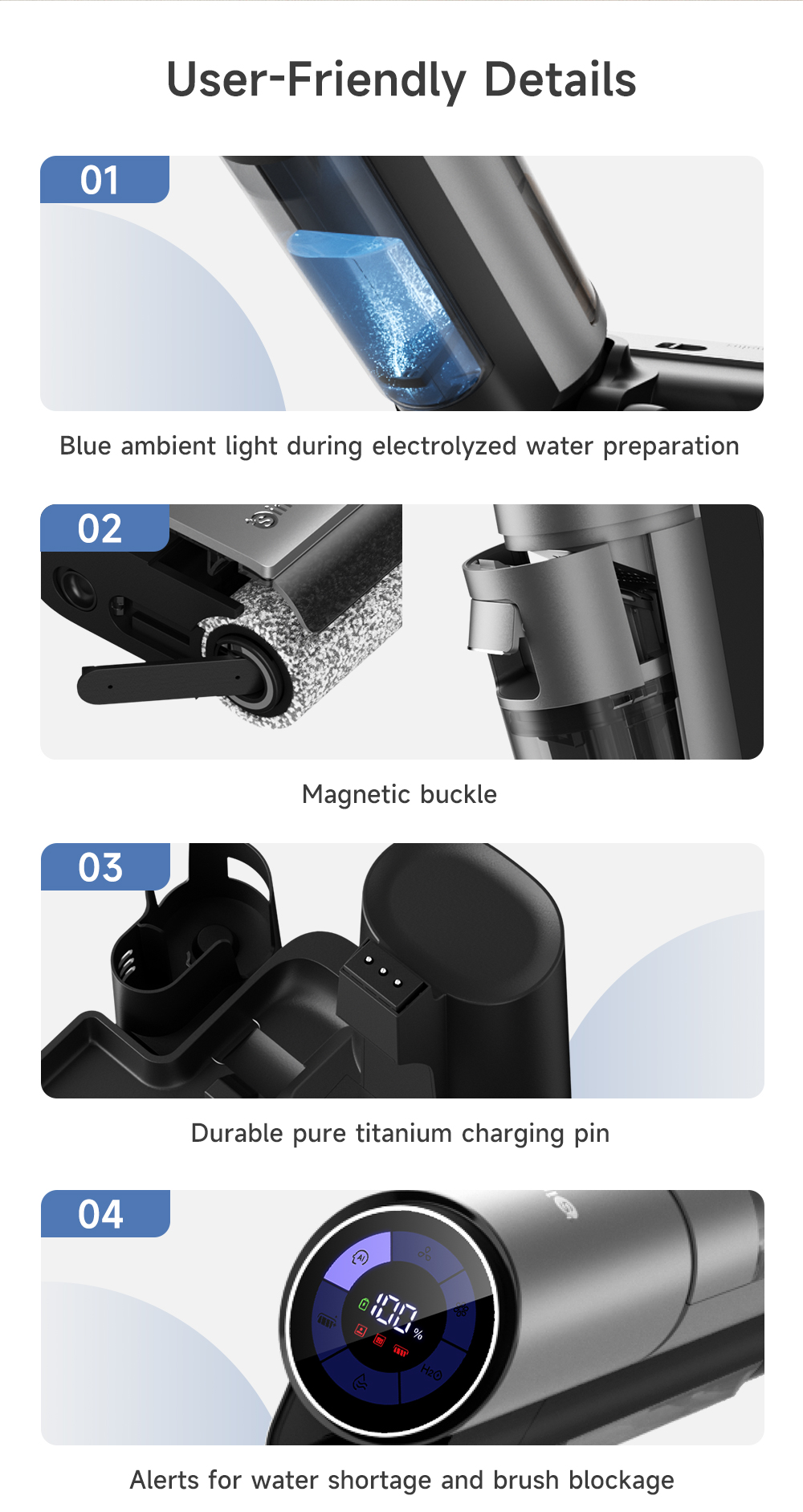 Simplus Floor Washer | 20,000Pa Suction Power | 810ml Water Tank ...
