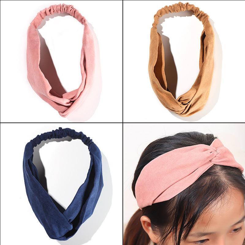 Elegant Suede Cloth Hair band Simple Wash Cloth Hair Band Elastic ...