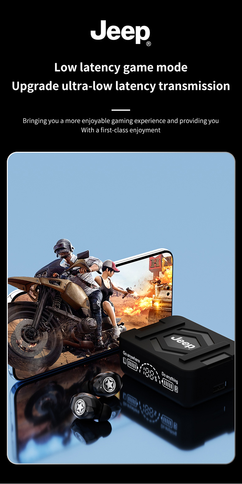 Jeep EW130 TWS True Wireless Bluetooth Earphone HD Calls Noise ...