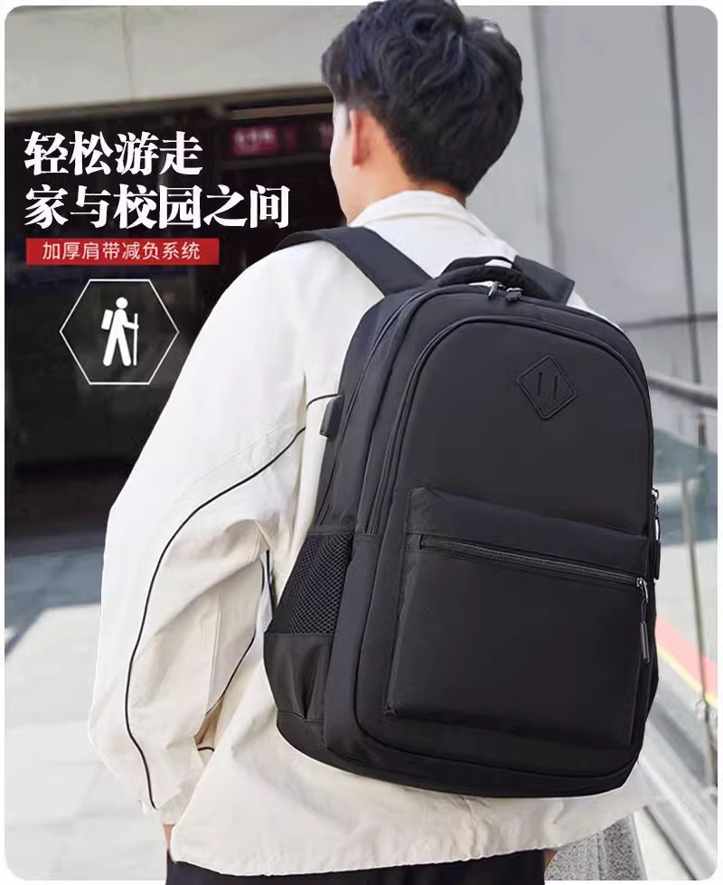 Ready Stock Oxford Backpack Men Durable Black Large College Student ...