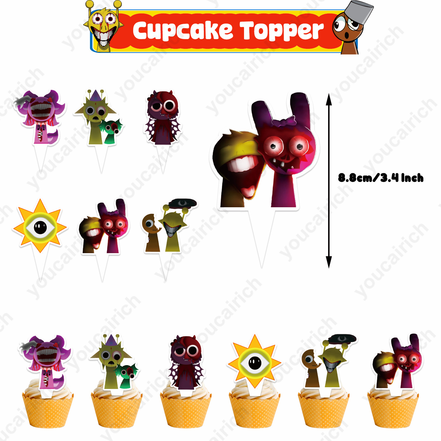 Incredibox Sprunki Theme Kids Birthday Party Decorations Game Balloon ...