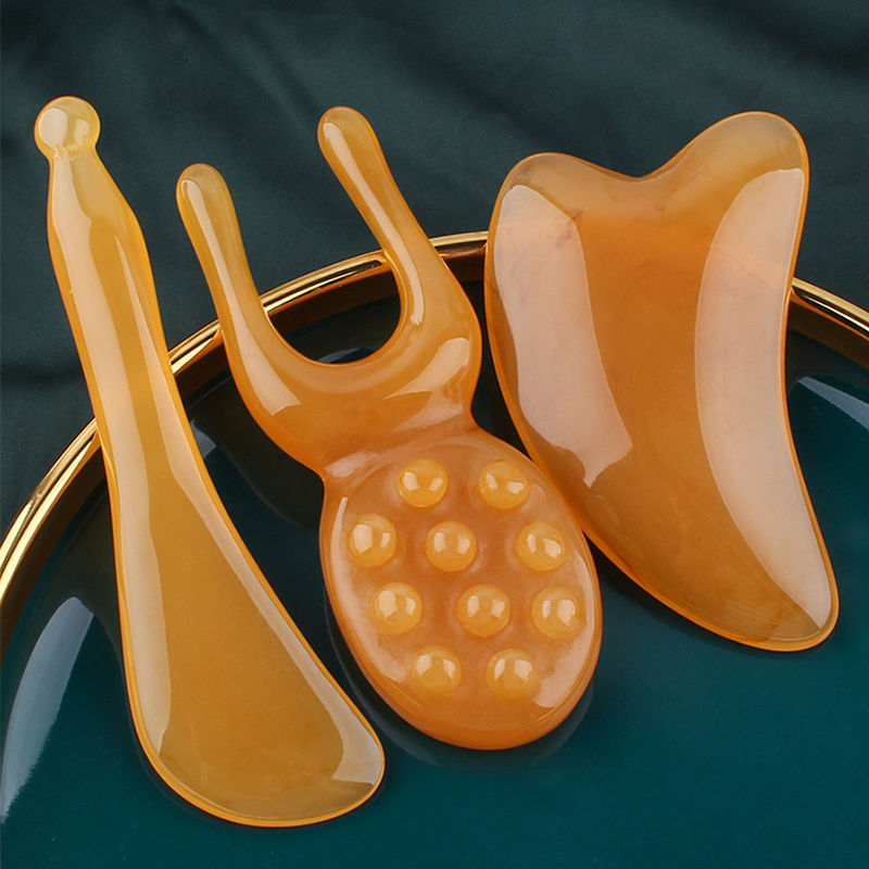 [New] GuaSha Facial Tools Set Scraping Slimming Massage Tool Facial ...