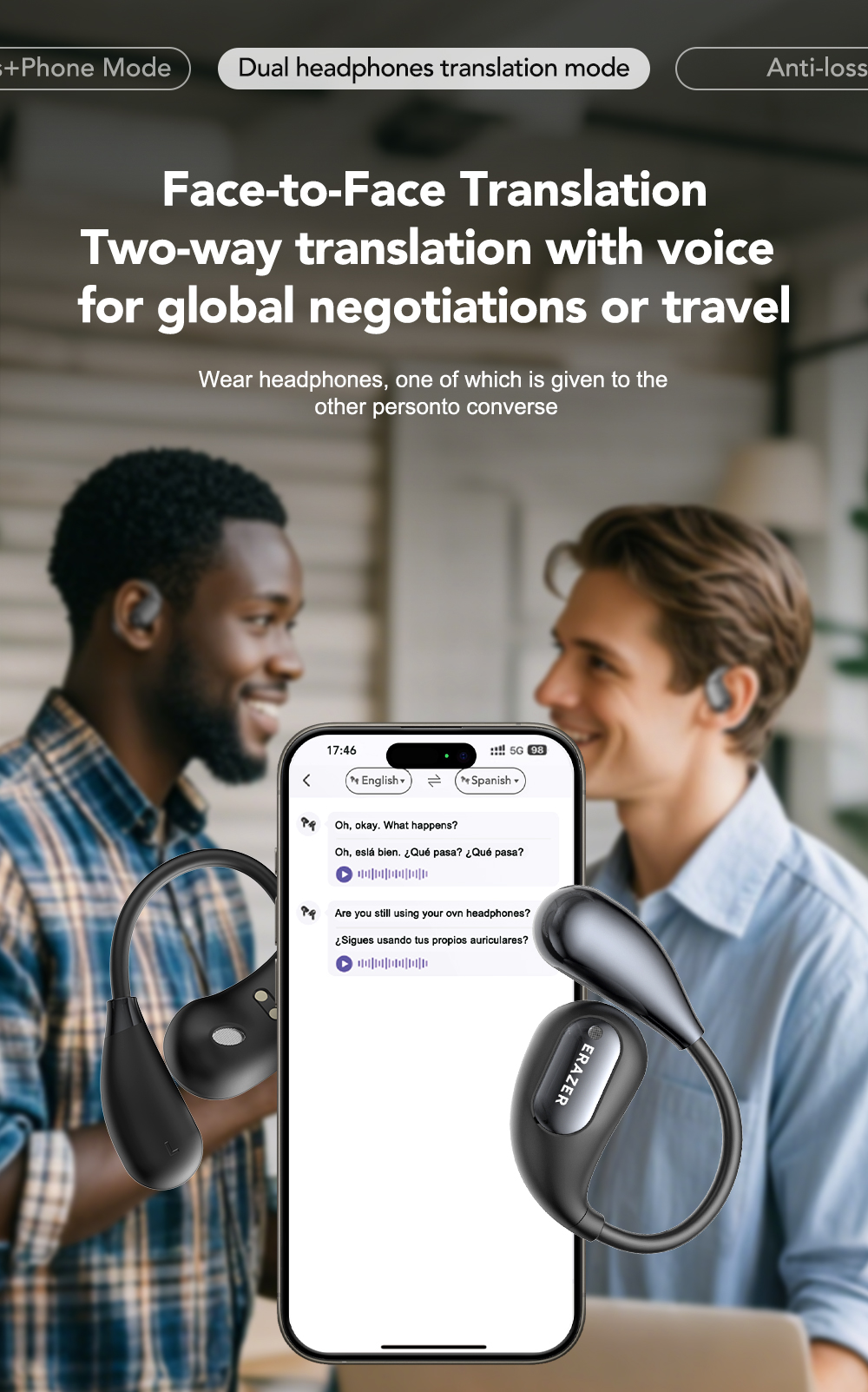 Lenovo XP7 Al Translation Earphones Wireless Bluetooth 5.4 Earbuds With ...