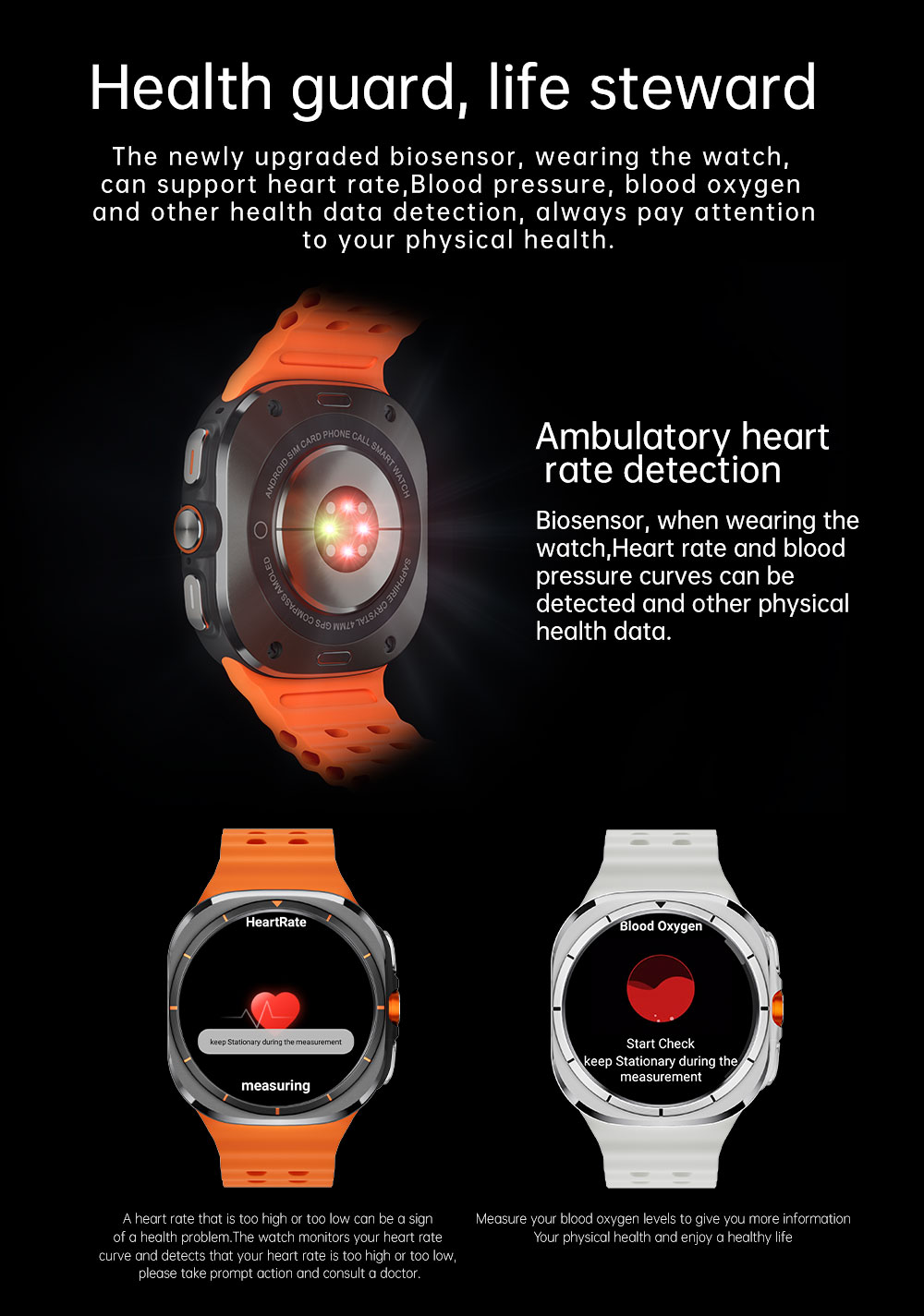 4G Android Smartwatch Watch U8 Ultra Smart Watch 4G/5G Sim Card GPS ...