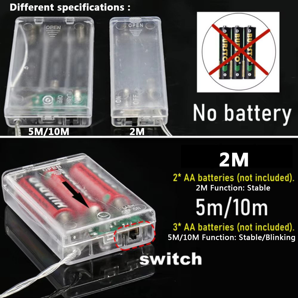 LED String light 10M 5M 2M Fairy lights Home Christmas Wedding Party ...