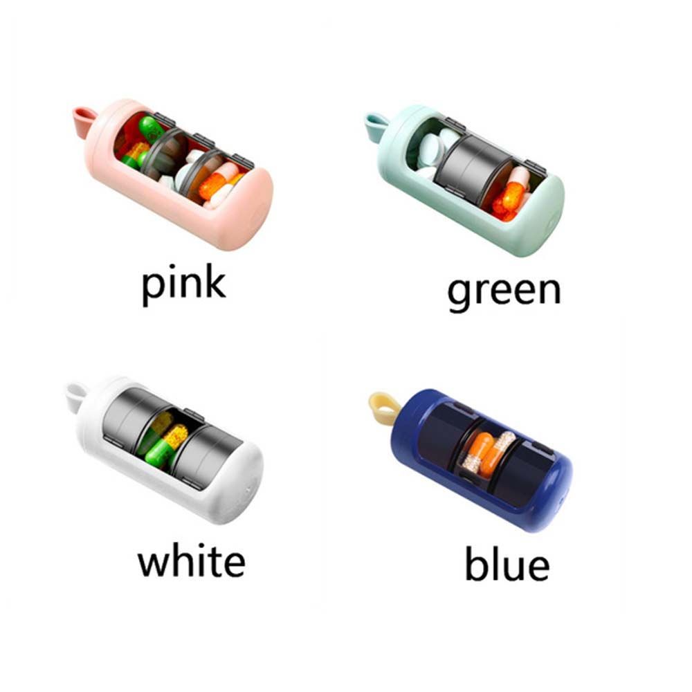 TWINKLE1 Pill Box Storage Sliding Compartment Capsules Medicine Organizer Travel Pillbox Case ...