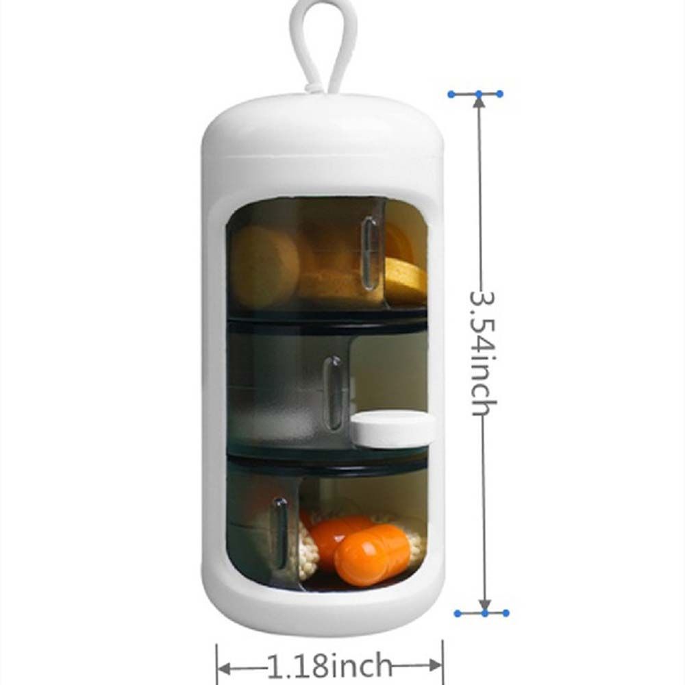 TWINKLE1 Pill Box Storage Sliding Compartment Capsules Medicine ...